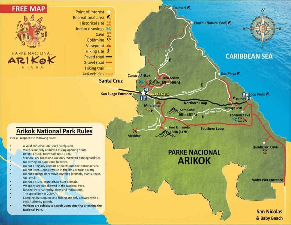 arikok map – Aruba Today