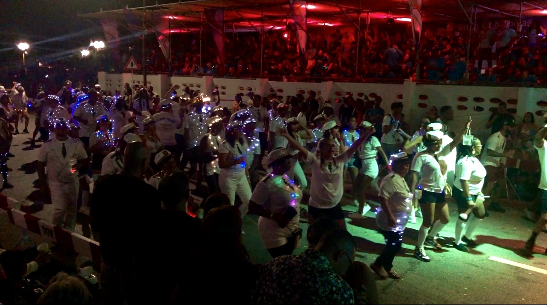 Streets of Oranjestad illuminated with the magic of the Lighting Parade ...